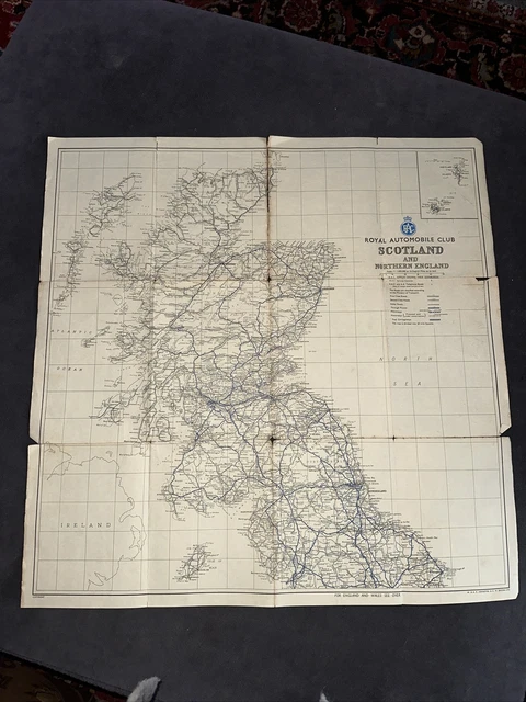 VINTAGE RAC ROYAL Automobile Club England Wales Map $8.01 - PicClick CA