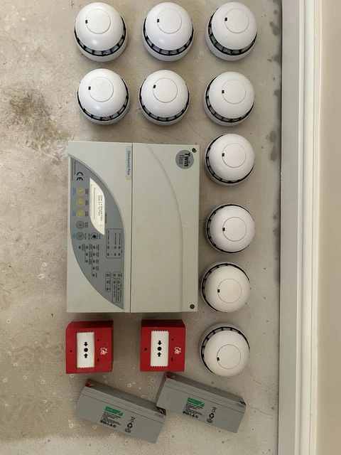 FILE/RAFIKI/TWINFLEX 2 Zone Fire Alarm Panel 10 x Detector 2 x Call ...