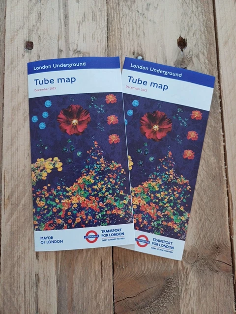 TFL DECEMBER 2023 TUBE MAP - London Underground 2 Pack *NEW* £1.50 ...