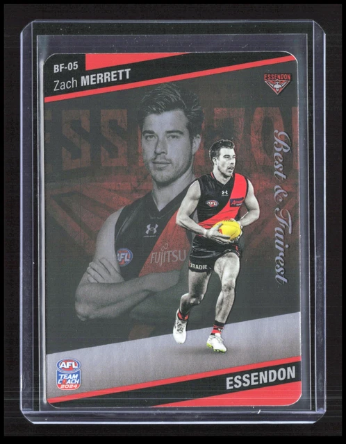 AFL 2024 TEAMCOACH Best and Fairest Essendon Zach Merrett BF-05 Card CB ...
