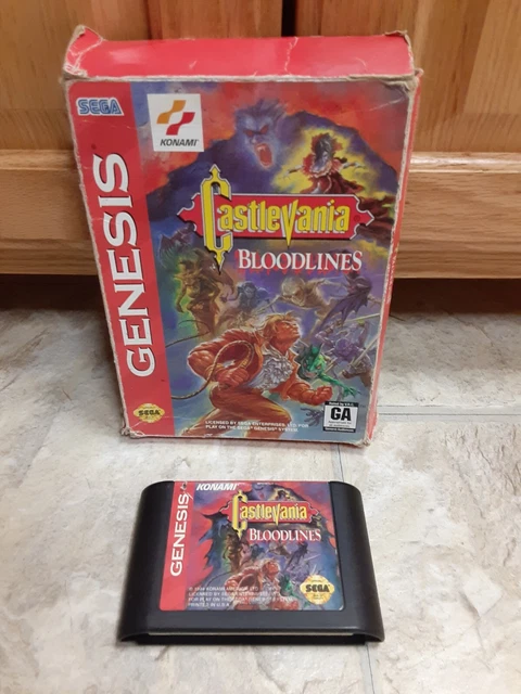 CASTLEVANIA : BLOODLINES Genesis version boîte en carton jeu et boîte ...
