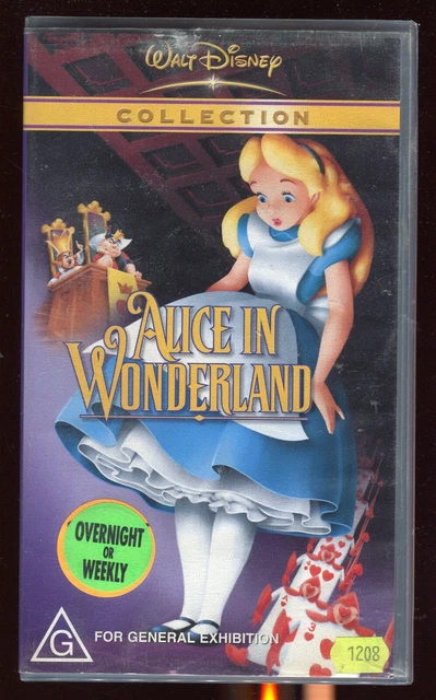 ALICE IN WONDERLAND - Walk Disney Home Video PAL VHS Animation $10.00 ...