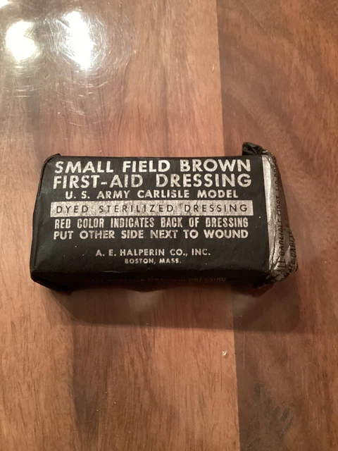 RARE US WW2 First Aid Field Brown Dressing Halperin Original -Medical ...