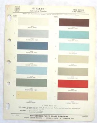 1955 CADILLAC PPG Color Paint Chip Chart All Models Originalgm EUR 9,67 ...