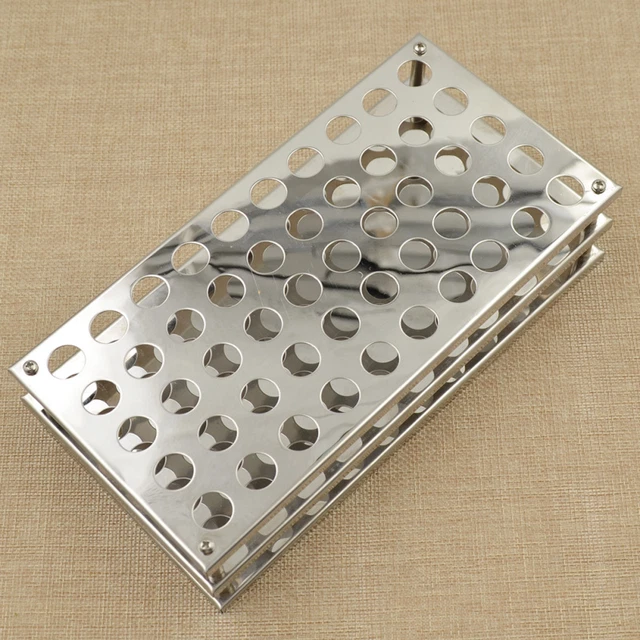 50 TUBES 13MM Stainless Steel Wire Frame Test Tube Rack Lab Stand ...