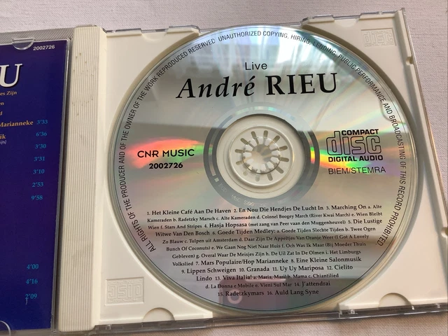 ANDRE RIEU- LIVE-AUFNAHME1996-16 Titel u.a.Granada, Viva Italia ...