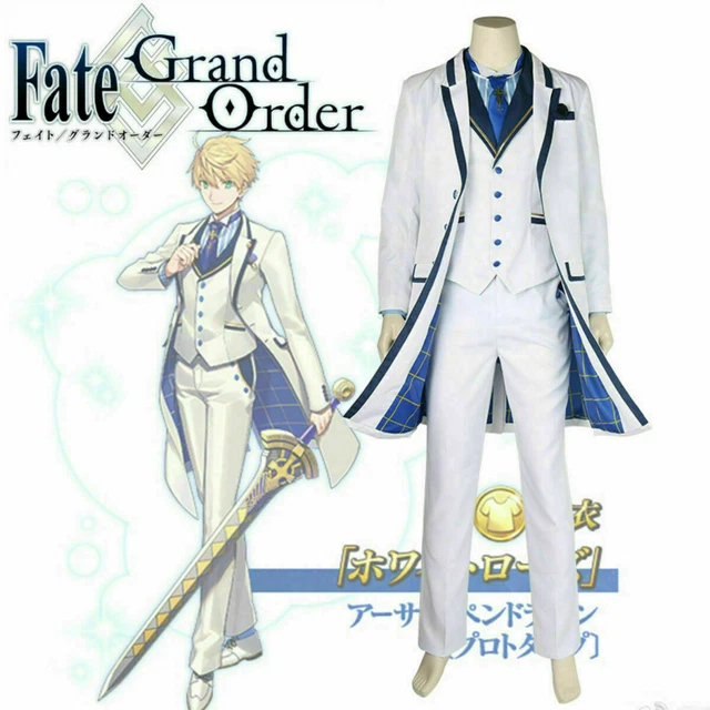 FATE/GRAND ORDER ARTHUR Pendragon Male saber Suits Uniforms Cosplay ...