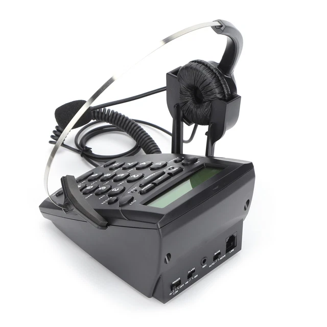 HT800 CALL CENTER Wired Telephone With Omnidirectional Mic Headset ...