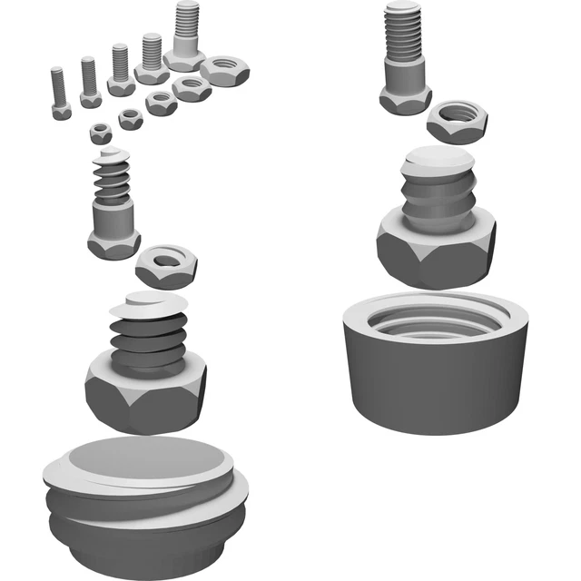 METRIC THREAD AND Screw Library for 3D Printing (M3-M10 Compatible) EUR ...