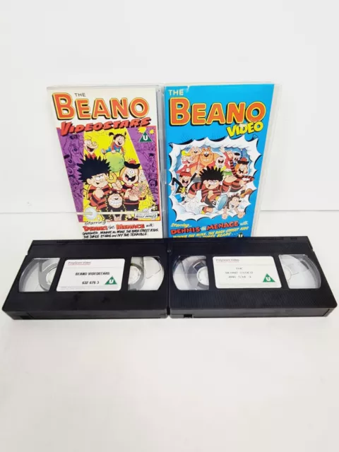 THE BEANO VIDEOS VHS Tape Bundle x2 Dennis The Menace 1993/1994 £11.99 ...