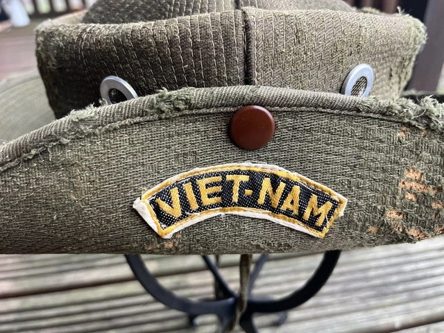 VIETNAM WAR BUSH Boonie Cowboy Hat Vietnamese Patch Us Army Advisor ...