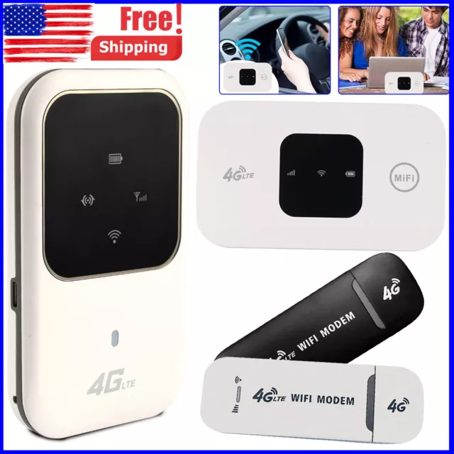 PORTABLE UNLOCKED LTE 4G Wireless WiFi Router Mobile Broadband MIFI ...