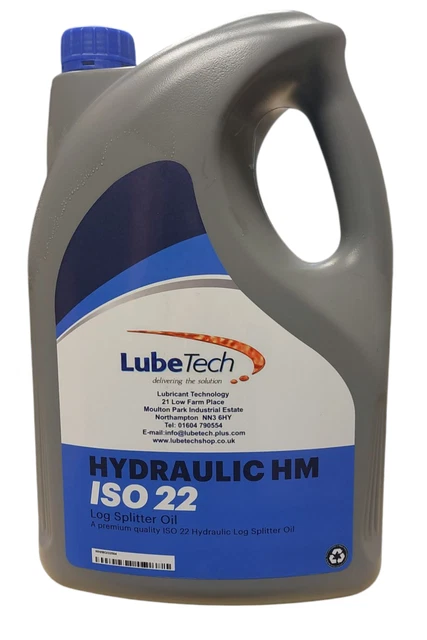 LOG SPLITTER OIL 5Ltr Iso Vg 22 Premium Grade Hydraulic Oil By Lubetech ...