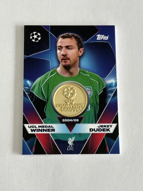 MATCH ATTAX 2025/26 25/26 Jerzy Dudek Ucl Medal Winner Relic Card No ...
