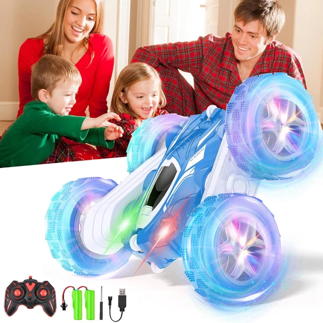 2.4 GHZ 4WD RC Stunt Car 360° Remote Control Toy Off-Road Car with ...