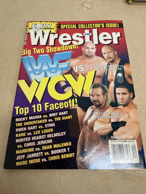 ORIGINAL VINTAGE WWF WWE Retro Wrestling Wrestler Magazine 1998 WCW ...