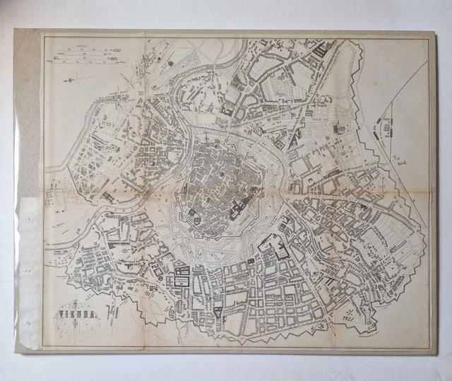 EX. BAEDEKER CITY Map of Vienna, Austria (c. 1890 Engraving) EUR 69,63 ...
