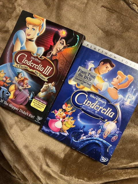 DISNEY MOVIE DVD Lot Cinderella Platinum Edition And 2 Twist Time £9.92 ...