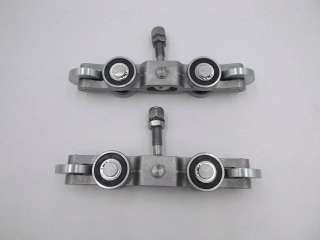 2 PACK SLIDE Gate Wheel Truck Assembly Internal Track Rolling Trolley ...