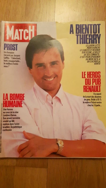 PARIS MATCH 1954 Thierry Le Luron Sophie Marceau Bats Prost Yoko Ono ...