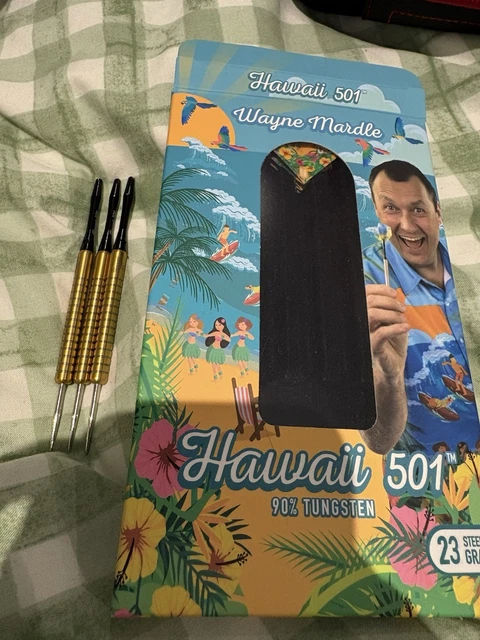 23G WAYNE MARDLE Gold Darts Set £24.62 - PicClick UK