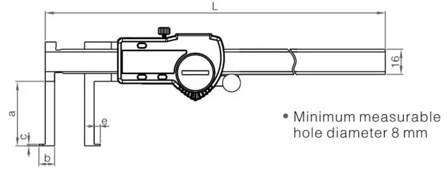 INSIDE DIGITAL CALIPER Knife Edge Groove Micrometer 8-150 13-200 15 ...