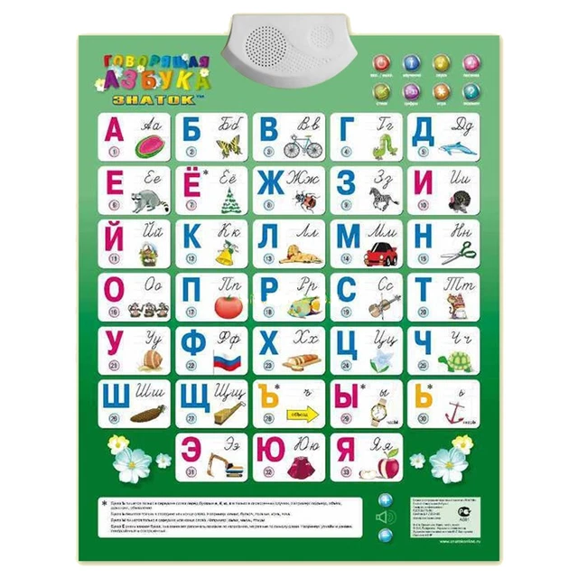 AZBUKA AUDIO POSTER Parlante Abc Russa Lernspielplakat Lernposter ...