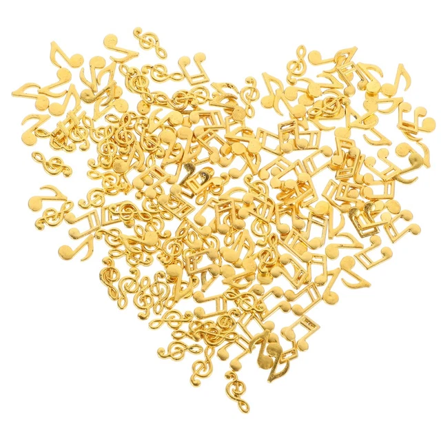 150 PCS MUSIC Notes Resin Filling Charm Epoxy Accessories Charms for ...