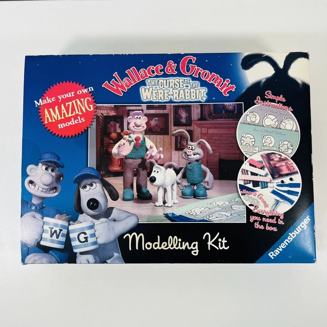 WALLACE & GROMIT Curse of the Were-Rabbit Plasticine Modelling Kit ...
