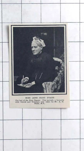 1906 MISS JANE Mary Evans, The Last Of The Eton Dames EUR 8,42 ...