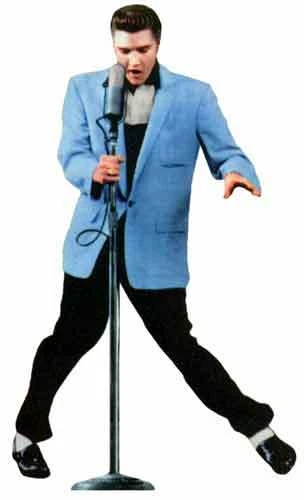 EARLY ELVIS PRESLEY performing at Microphone Full Body -WindoCling ...