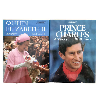 2 ROYAL FAMILY Books. Queen Elizabeth II & Prince Charles Both Hardback ...