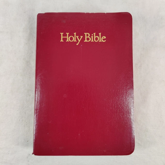 HOLY BIBLE KING James Version KJV Red Letter Edition Bonded Leather ...