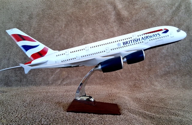 LARGE AIRBUS A380 British Airways Desktop Model 1/160 Scale £49.04 ...