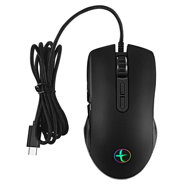 USB C MOUSE Type C Ergonomic Wired Mouse RGB Gaming Mouse Optical Mouse ...