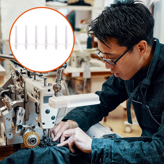 6 PCS SPOOL Holder Sewing Bobbins for Singer Machines Plastic Winder ...