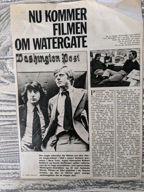 DUSTIN HOFFMANN & ROBERT REDFORD 70s Great 1 Page Danish Clipping D546 ...