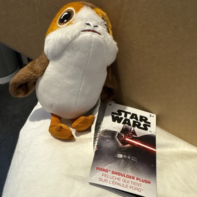 DISNEY STAR WARS Porg Magnetic Shoulder Soft Plush Toy - New £12.92 ...