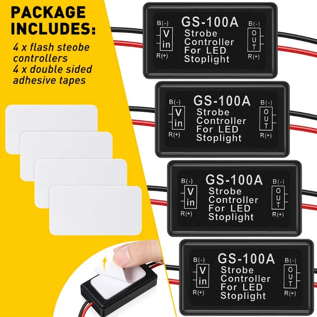 LED FLASHER CONTROL Module 16 Selectable Flash Warning Strobe Patterns ...