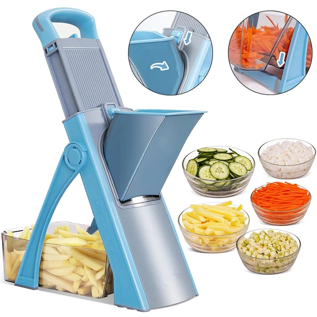 SAFE MANDOLINE SLICER Chopper Vegetable Cutter Julienne Slicer Dicer ...