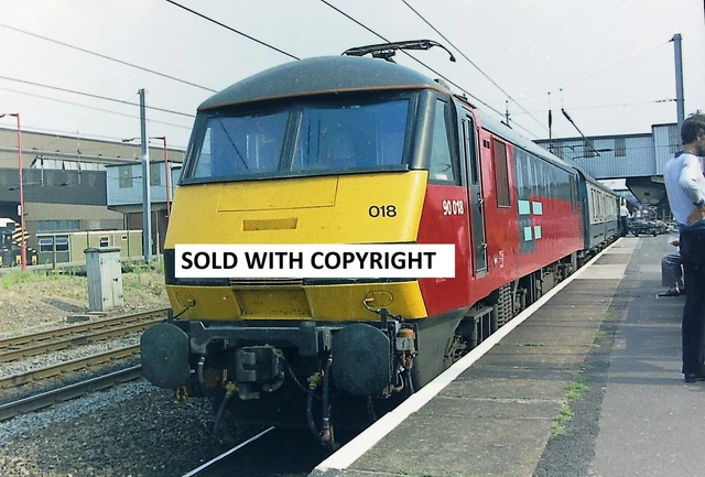 RAILWAY / TRAIN Negative 35mm Loco Class 90 90018 Sold with copyright ...