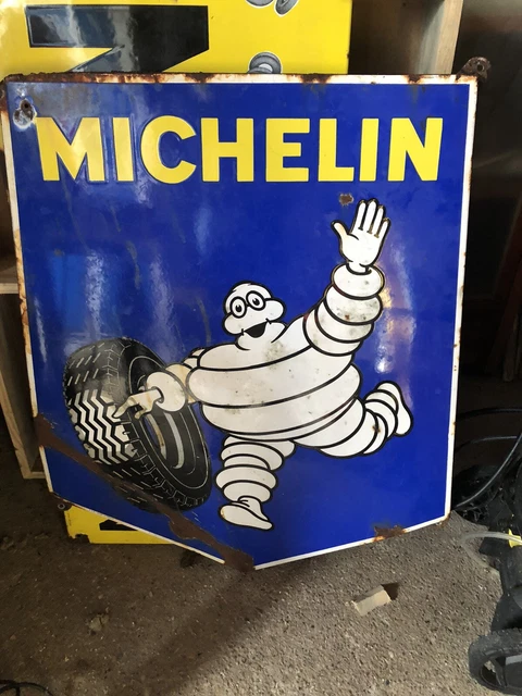 PLAQUE ÉMAILLÉE ANCIENNE Michelin EUR 500,00 - PicClick FR