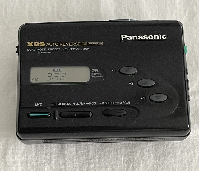 PANASONIC RQ-V200 RADIO Cassette Walkman XBS Auto Reverse $30.00 ...