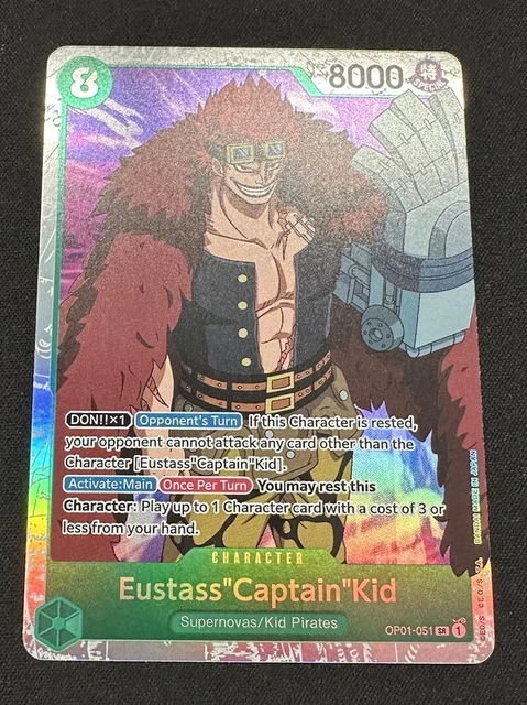ONE PIECE CARD Game Romance Dawn Eustass "Captain" Kid OP01-051 SR ENGLISH £36.66 - PicClick UK