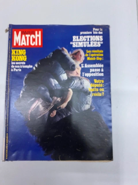 PARIS MATCH 1976 King Kong Paul Newman Raffin Pierre Richard Vartan ...