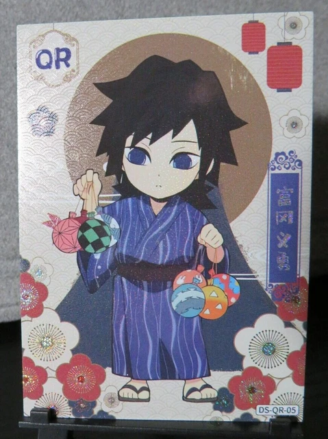 GIYU TOMIOKA DEMON Slayer QR Chibi Rare Holo Foil Card NM CCG Anime ...