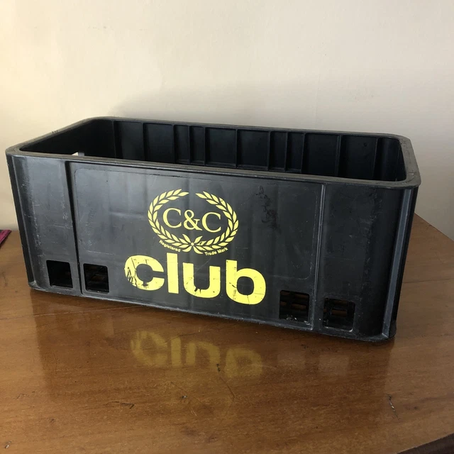 1970S BLACK PLASTIC C&C Club Crate for 7" Vinyl Single Records & Other ...