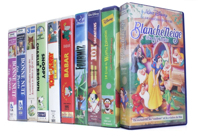 LOT 10 CASSETTES Vidéo VHS Magnétoscope Dessin animé (Réf # L-400) EUR ...