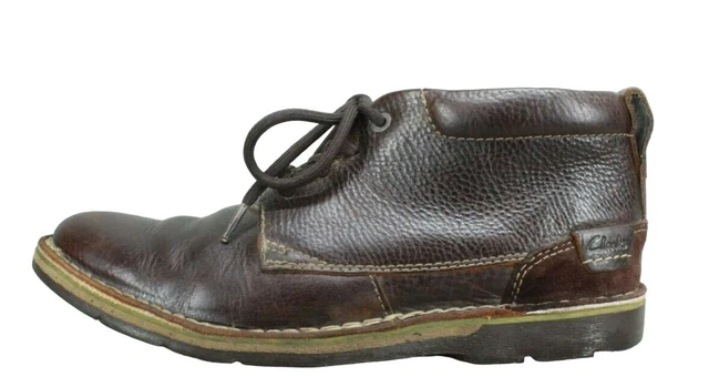 CLARKS EDGEWICK MID Men's Brown Leather Oxford Chukka Ankle Boots Size ...