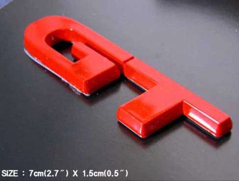 UNIVERSAL VEHICLES GT Logo Red Tuning Lettering Emblem - S $23.68 ...